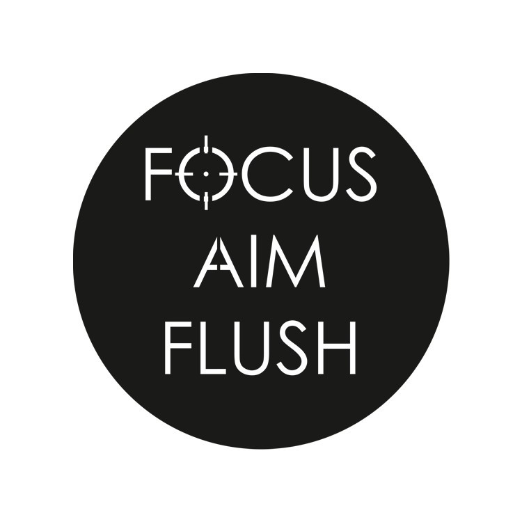 Focus Aim Flush - 3D ΣΧΕΔΙΑ Λέξεις - Φράσεις Μπάνιο