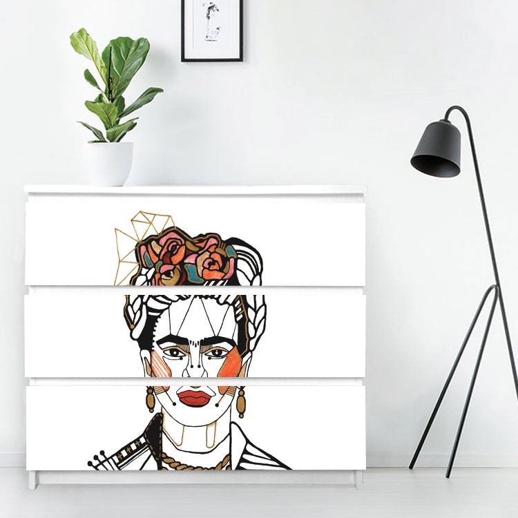 Frida Kahlo - Αυτοκόλλητα έπιπλων Συρταριέρες Malm Ikea