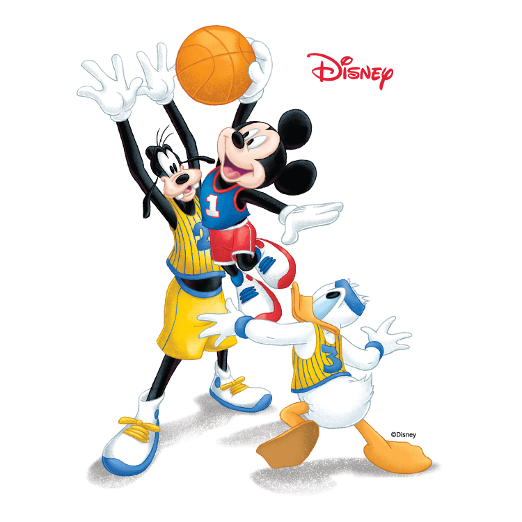 Mickey & friends play basketball - Παιδικά αυτοκόλλητα τοίχου - Για το ...