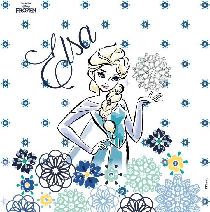 Elsa with flowers, Frozen - Παιδικές ταπετσαρίες τοίχου για όμορφο ...