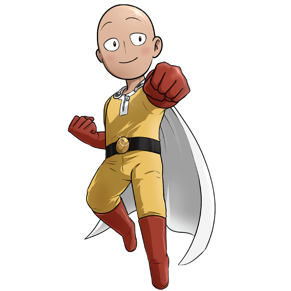 Cute Saitama - One Punch Man - Αυτοκόλλητα τοίχου Anime