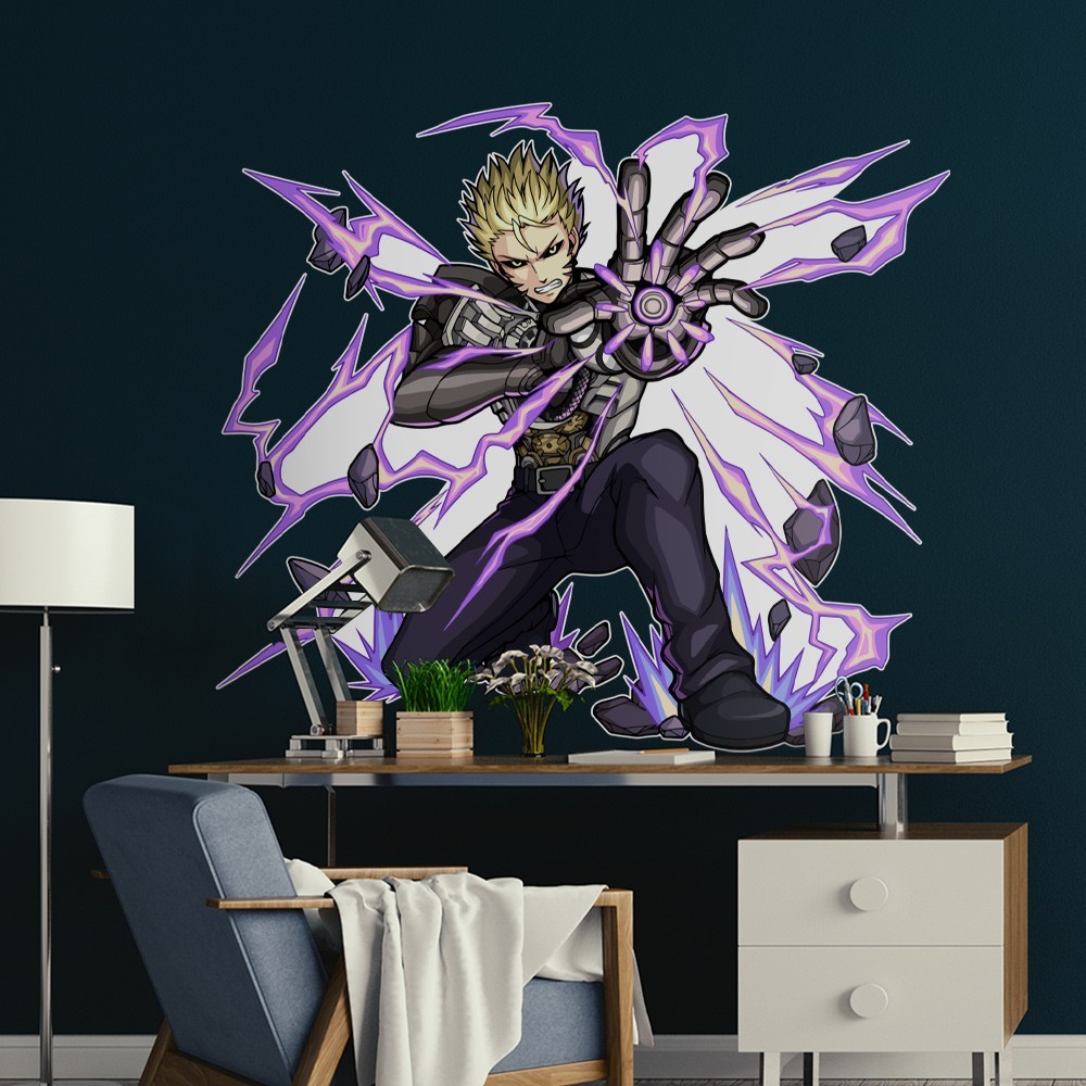 Genos Attack - One Punch Man - Αυτοκόλλητα τοίχου Anime