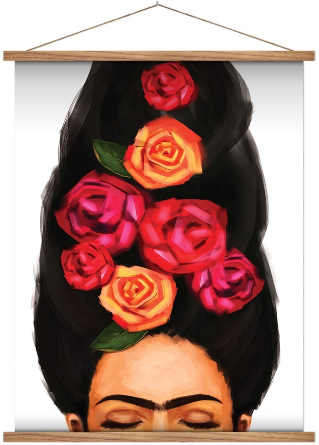 Frida Kahlo με λουλούδια στα μαλλιά - Διάσημοι ζωγράφοι Frida Kahlo ...