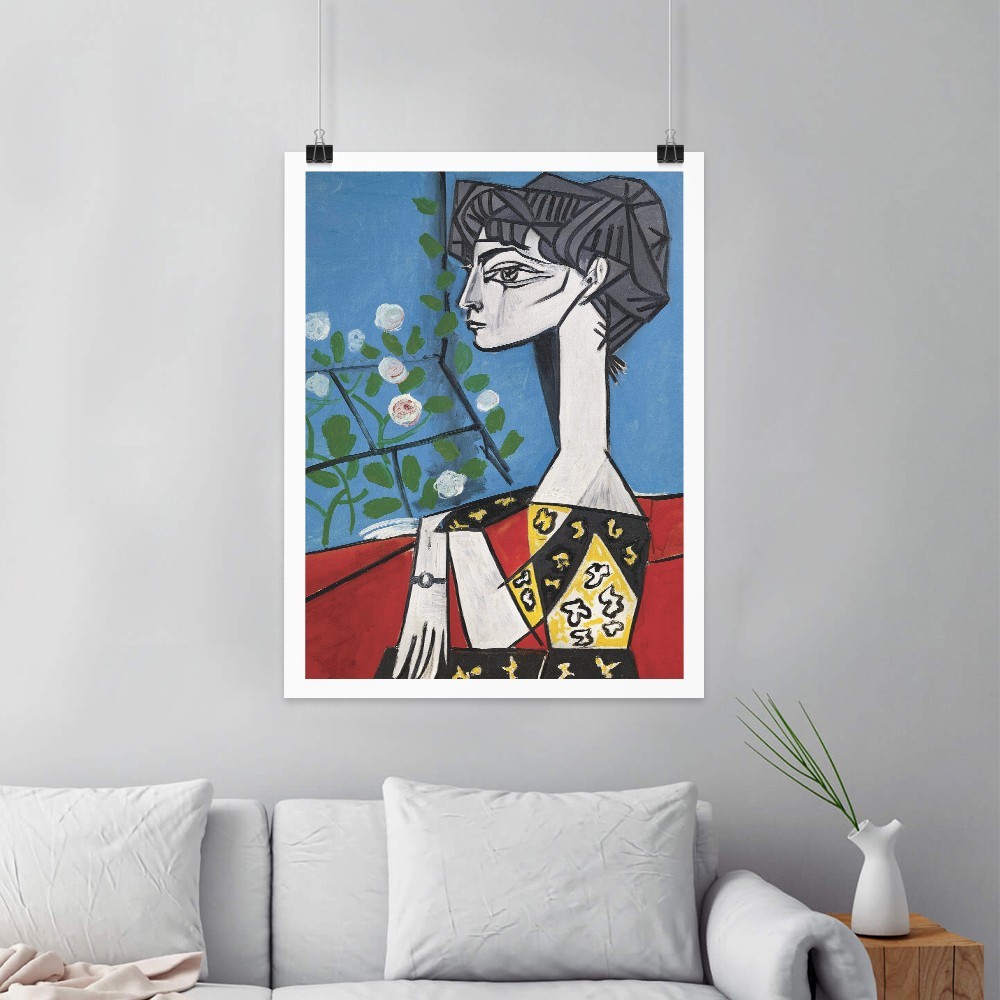 Jacqueline with flowers, 1961 - Διάσημοι ζωγράφοι Pablo Picasso