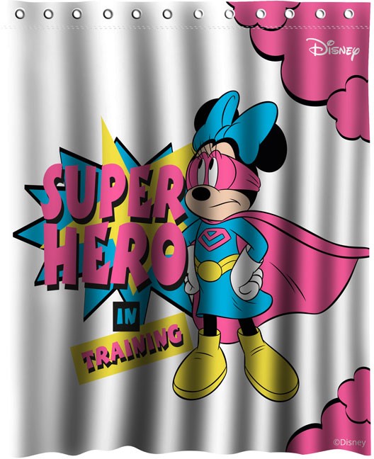 Minnie super hero - Disney Μίκυ - Μίνι και η παρέα τους Κουρτίνες Μπάνιου