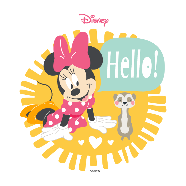 Hello Minnie Mouse - Disney Μίκυ - Μίνι και η παρέα τους Αυτοκόλλητα Τοίχου