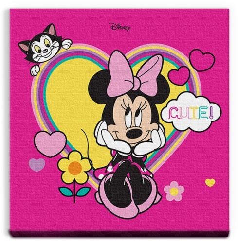 Minnie Mouse sitting in a heart! - Πίνακας-καμβάς - Disney