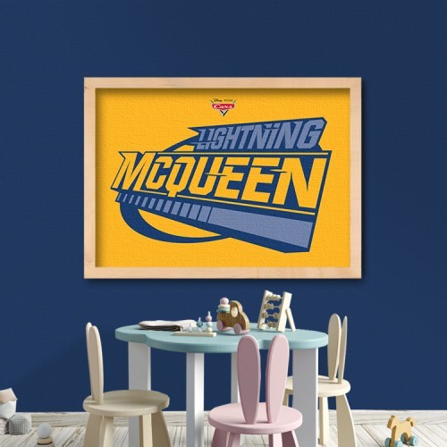 Yellow lightning Mcqueen, Cars - Πίνακας-καμβάς - Disney