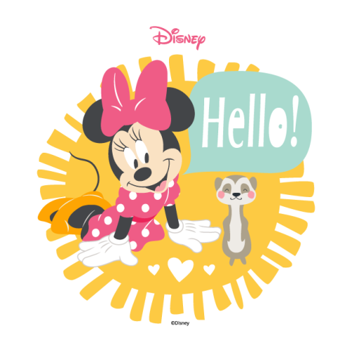 Hello Minnie Mouse - Αυτοκόλλητα Τοίχου - Disney