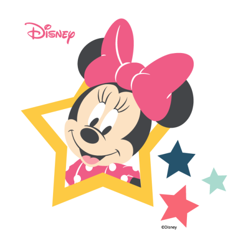 Minnie Mouse with stars - Αυτοκόλλητα Τοίχου - Disney