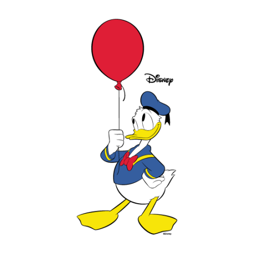Donald Duck with his balloon - Αυτοκόλλητα Τοίχου - Disney