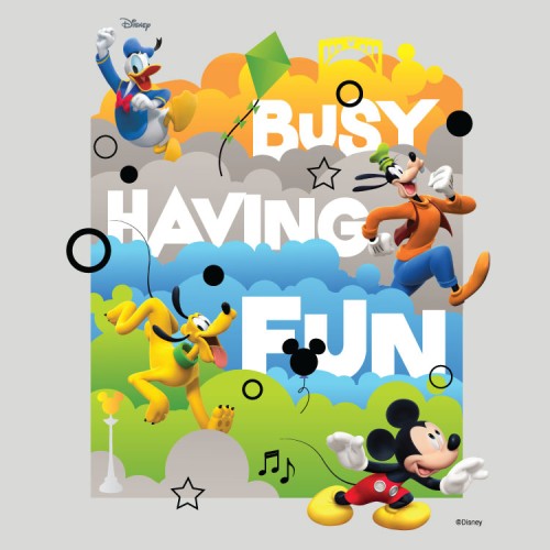 Busy Having Fun, Mickey Mouse! - Ταπετσαρία Τοίχου - Disney